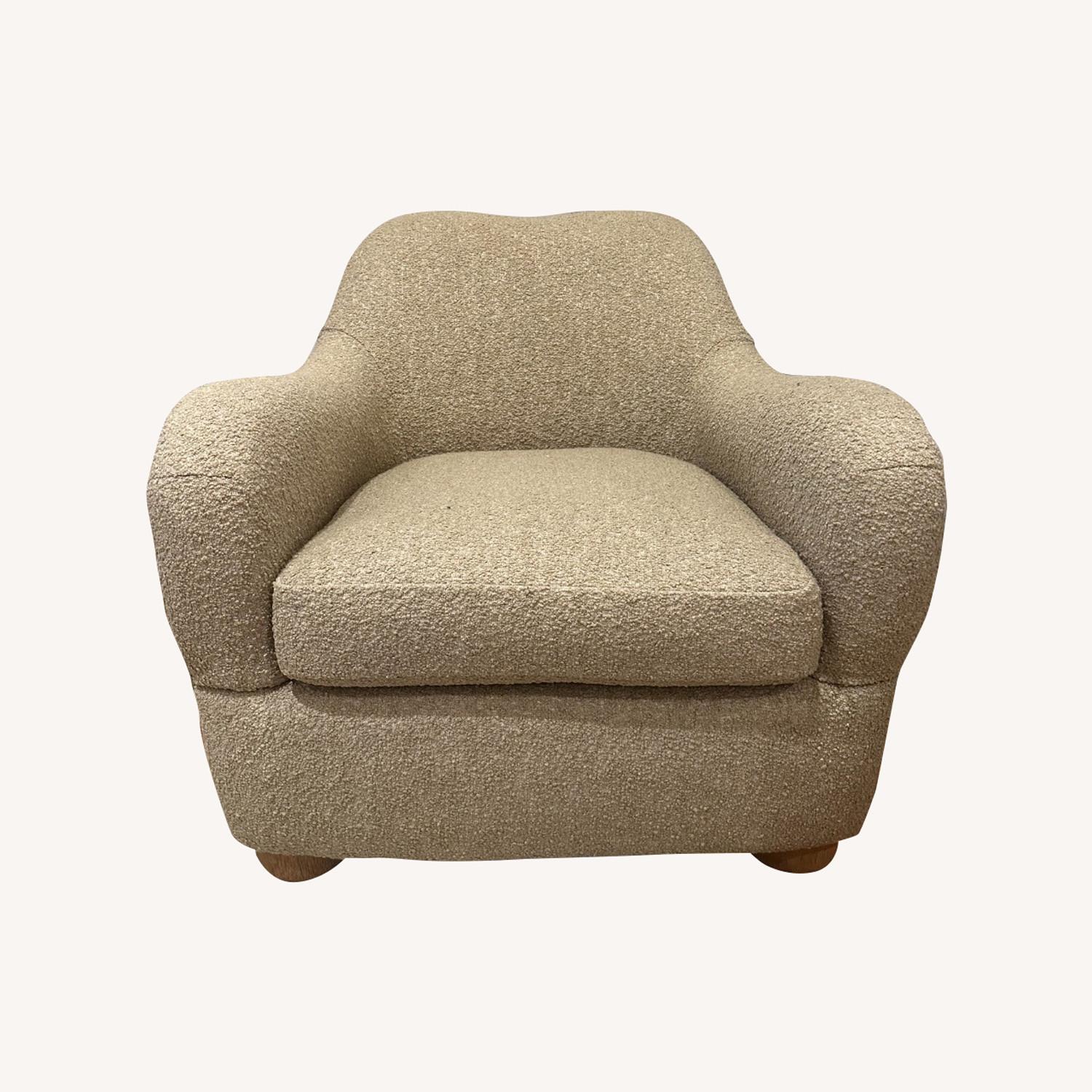 CB2 Camel Boucle Accent Chair - AptDeco