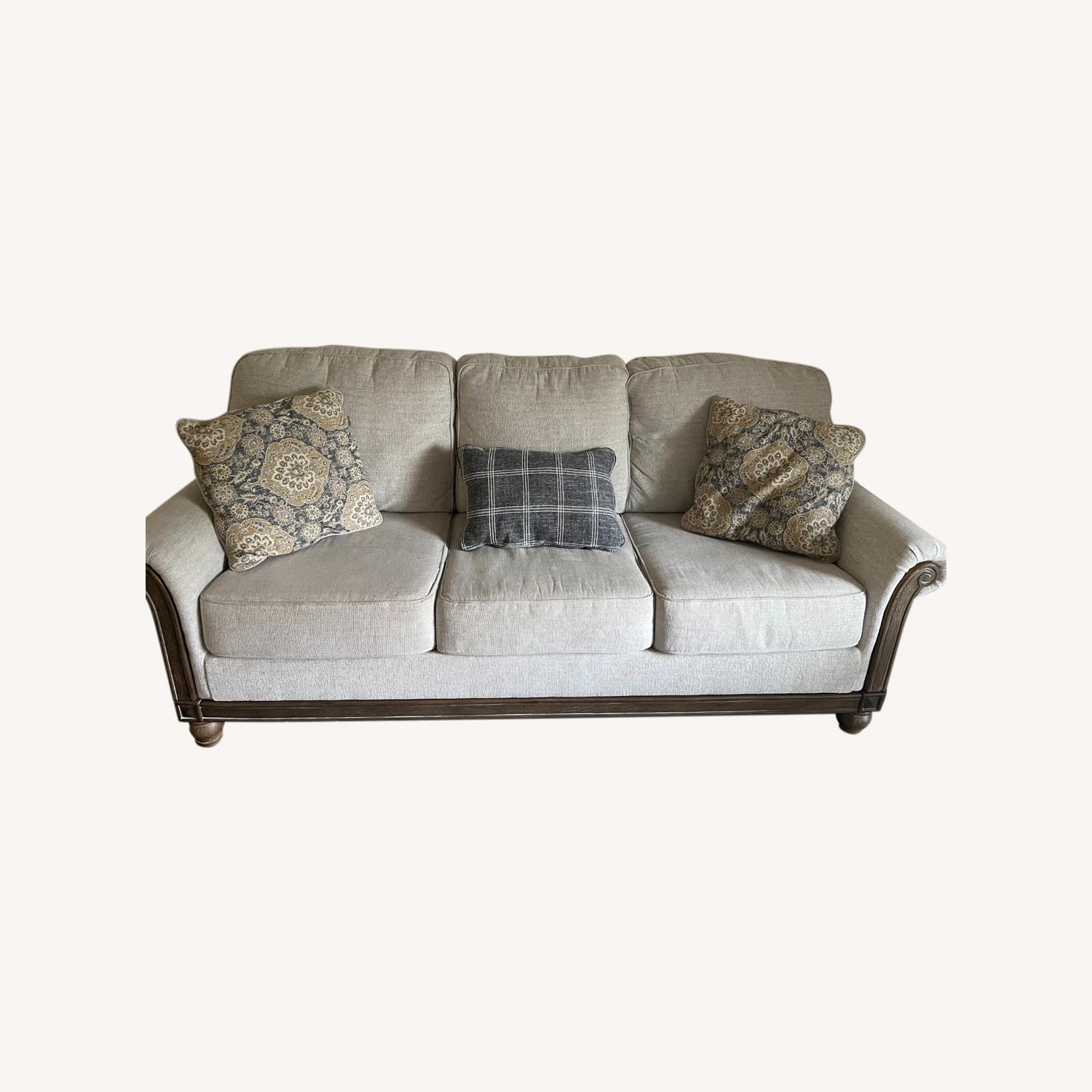 Haisley Ivory Sofa - AptDeco