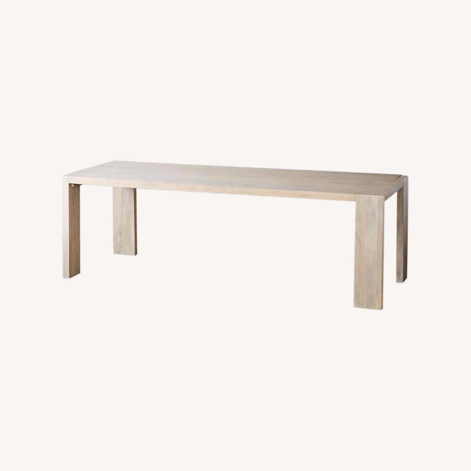 CB2 White Wash Blox Table & Bench - AptDeco