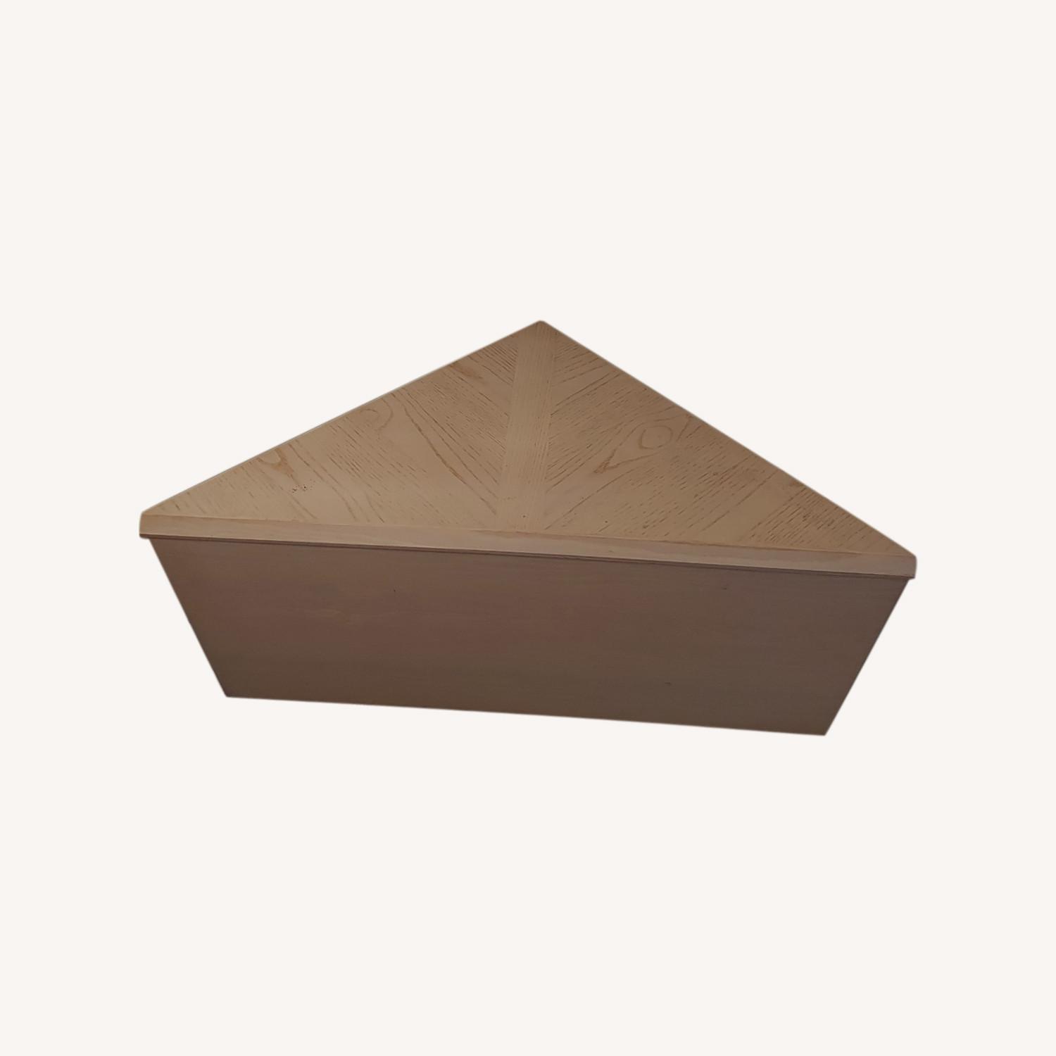 Light Beige Corner End Table - AptDeco