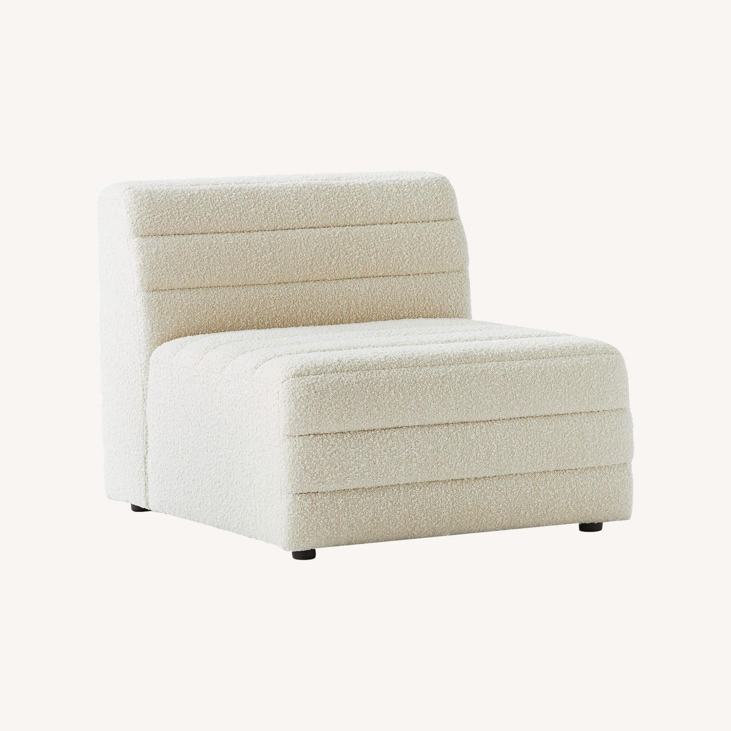 Strato Boucle Armless Chair - AptDeco