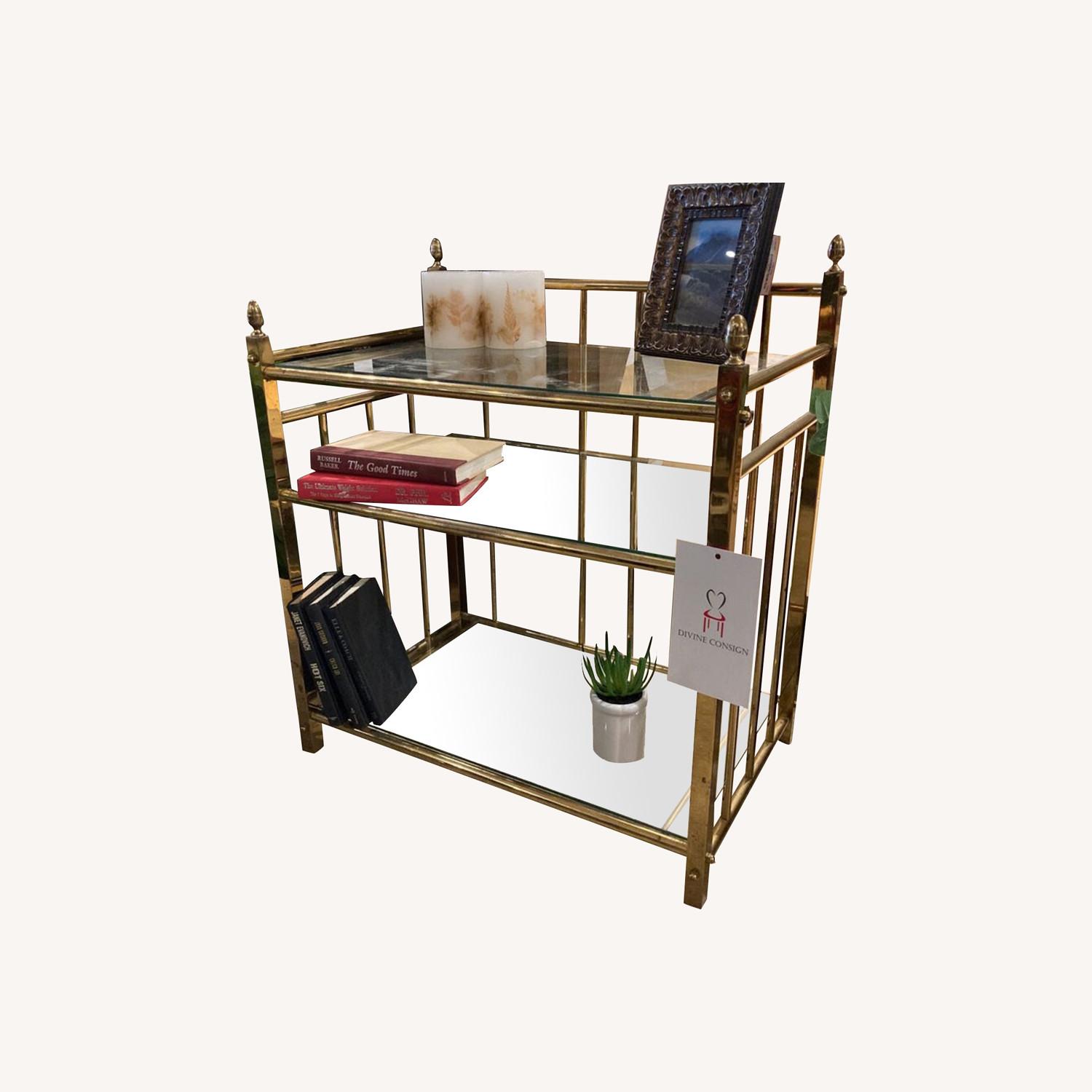 Vintage Brass And Glass Bar Cart Furniture Aptdeco