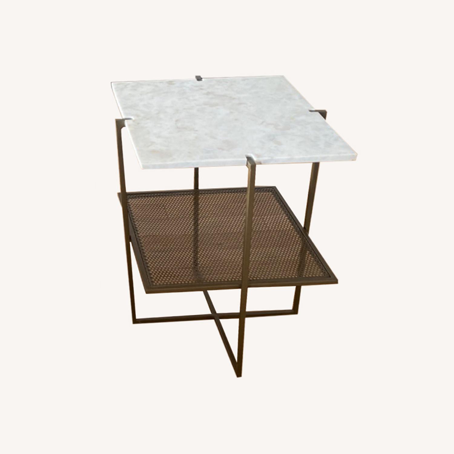 HD Buttercup Marble Side Tables - AptDeco