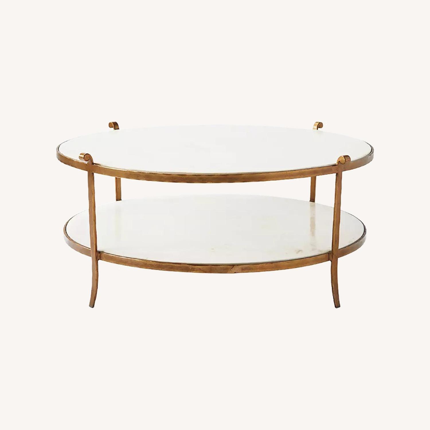 Serena & Lily St. Germain Stone Coffee Table - AptDeco