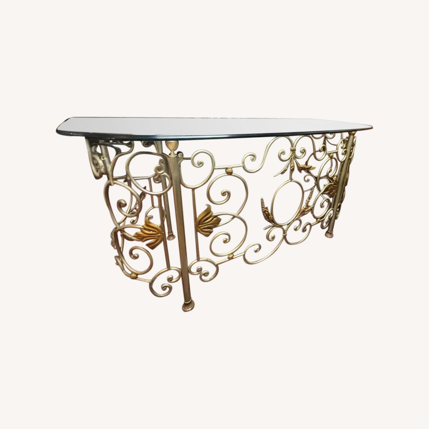 Vintage Wrought Iron Desk - AptDeco