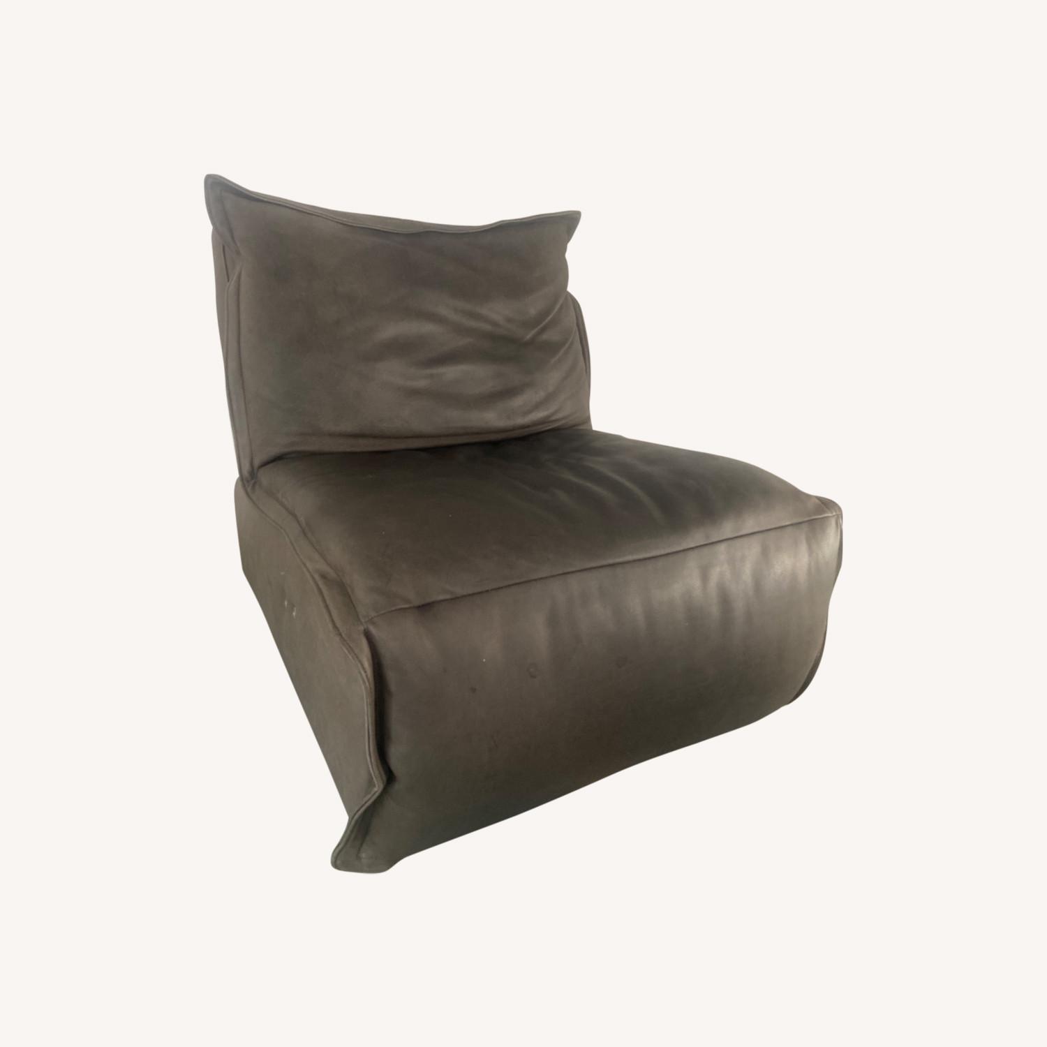 Arhaus Leather Armless Motion Recliner - AptDeco