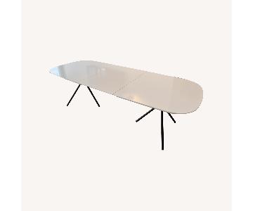 BoConcept White Extendable Dining Table - AptDeco
