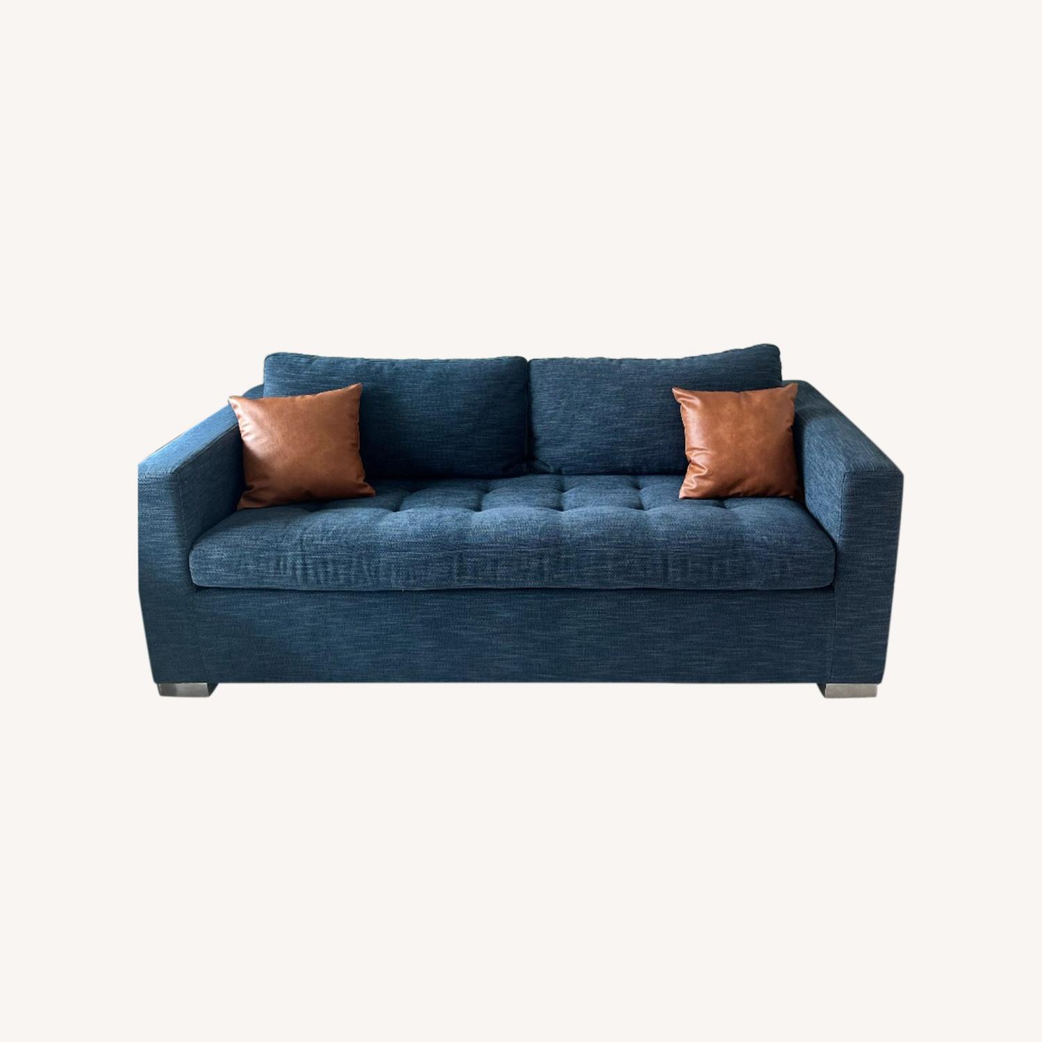 Article Soma Midnight Blue Sofa w Pullout Bed - AptDeco