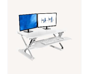 Flexispot 35" Riser Standing Desk Converter White - AptDeco
