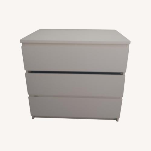 Ikea Erik White 3-Drawer Filing Cabinet - AptDeco