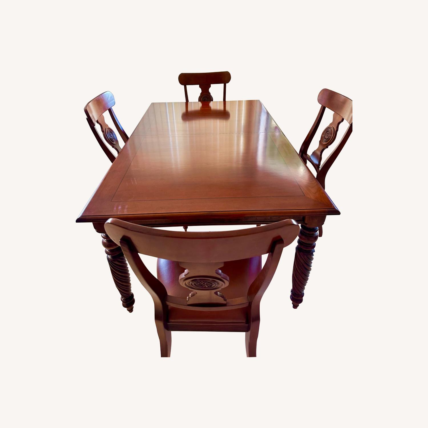 Neiman Marcus Solid Wood Dining Set - AptDeco