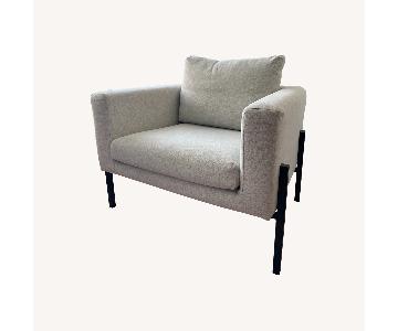 IKEA KOARP Light Grey Armchair - AptDeco