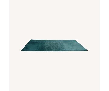 CB2 Ombre Teal Area Rug - AptDeco