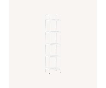 White Metal Shelf - AptDeco