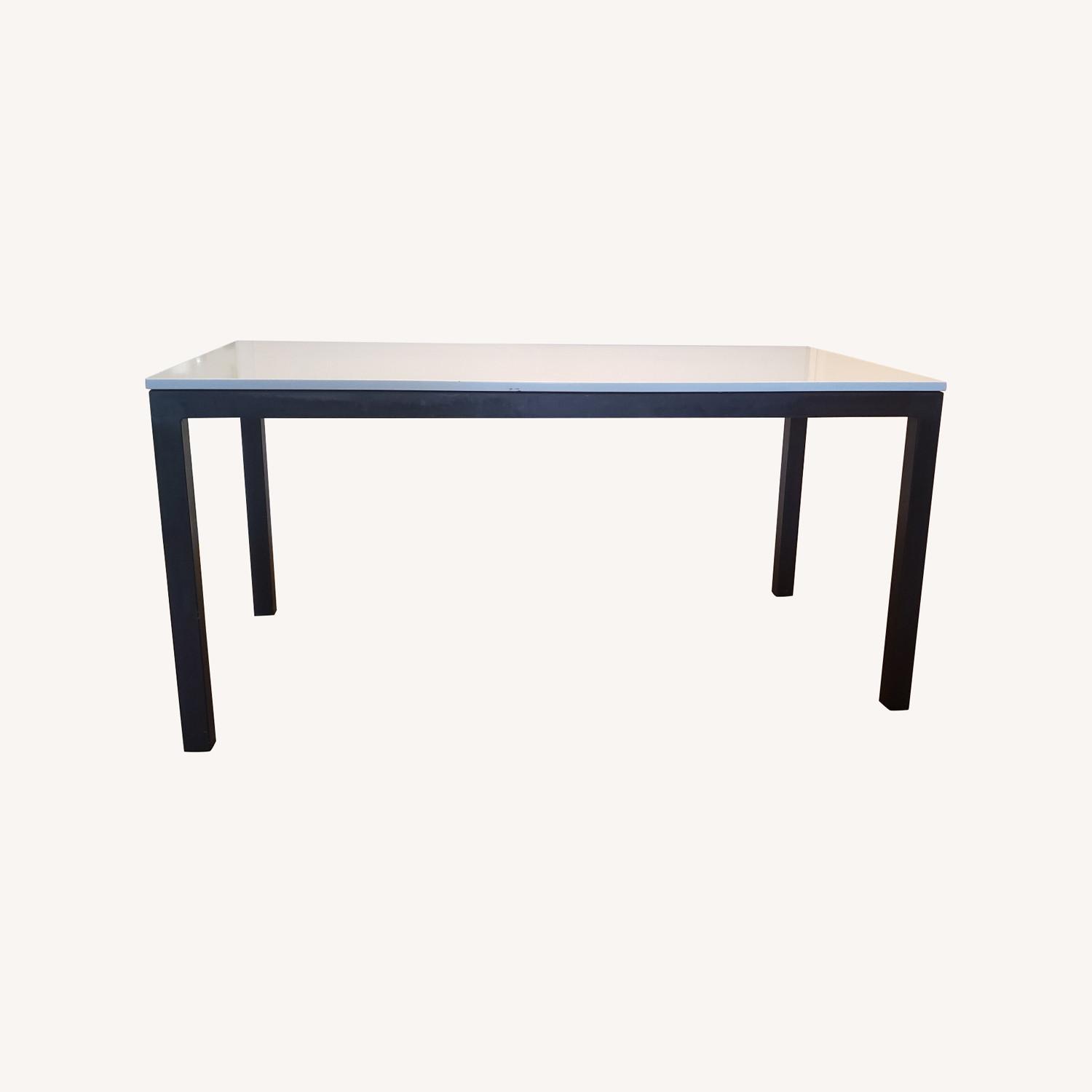 Room & Board Parson Table (Quartz Top & Steel Base) - AptDeco