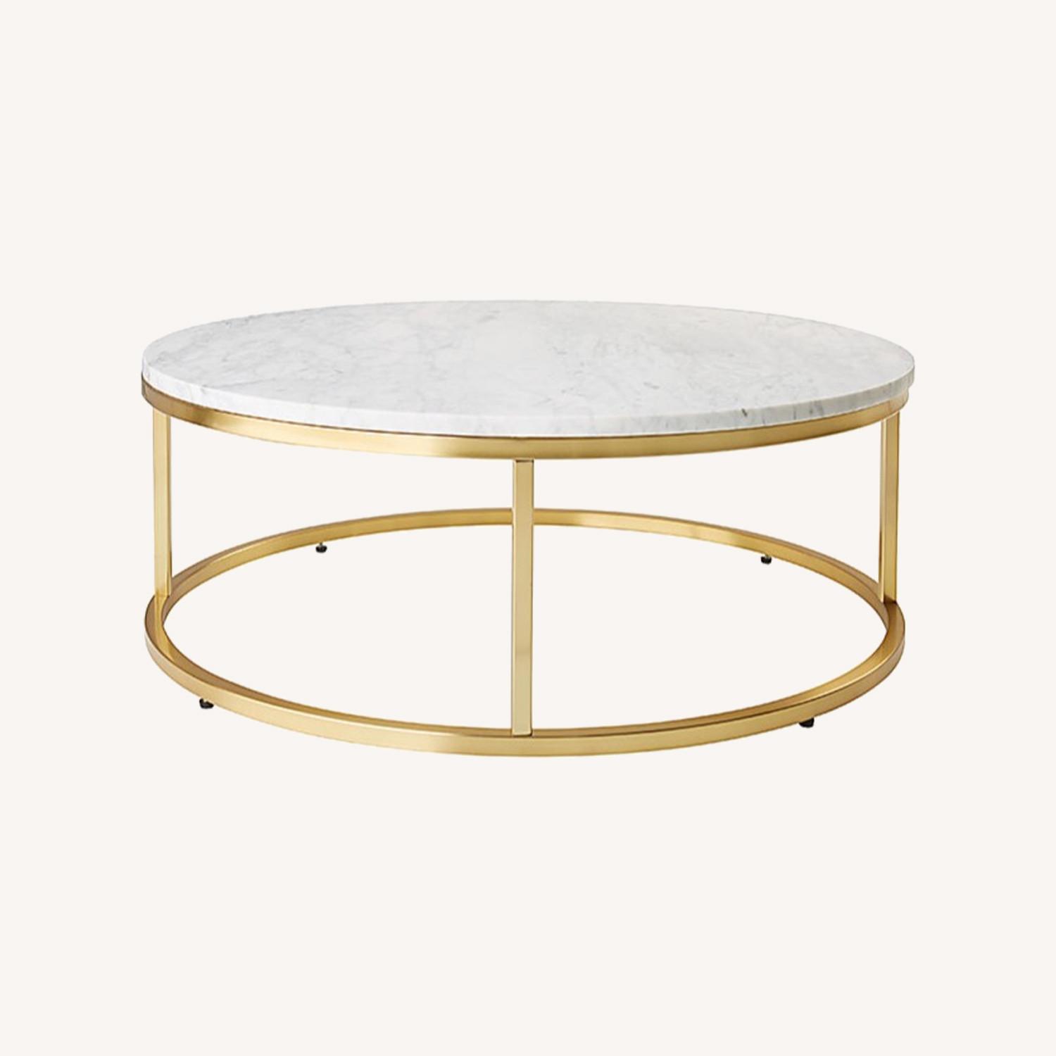 CB2 Smart Marble Round Coffee Table - AptDeco