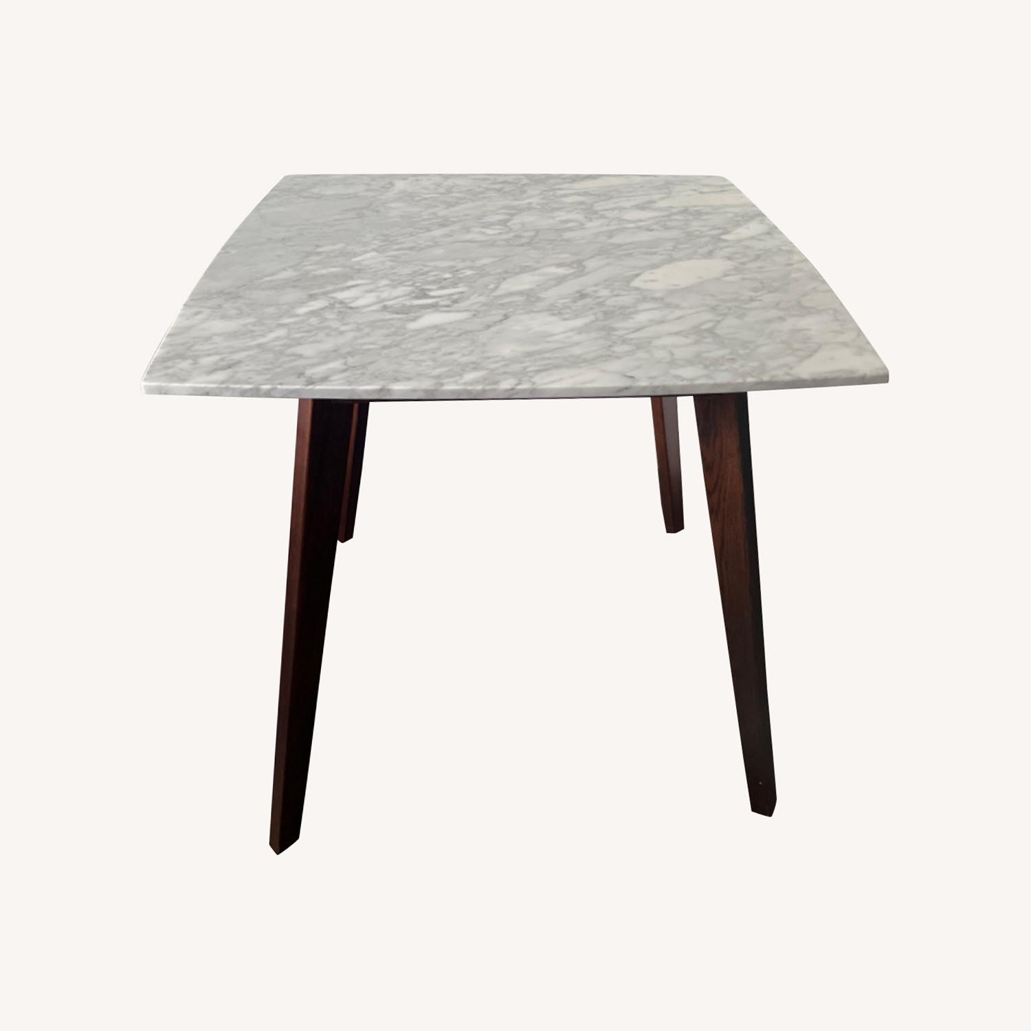 Riley Marble Square Dining Table - AptDeco