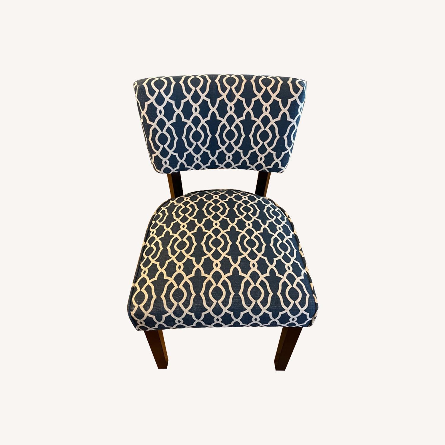 Living Spaces Accent Chair Blue Pattern - AptDeco