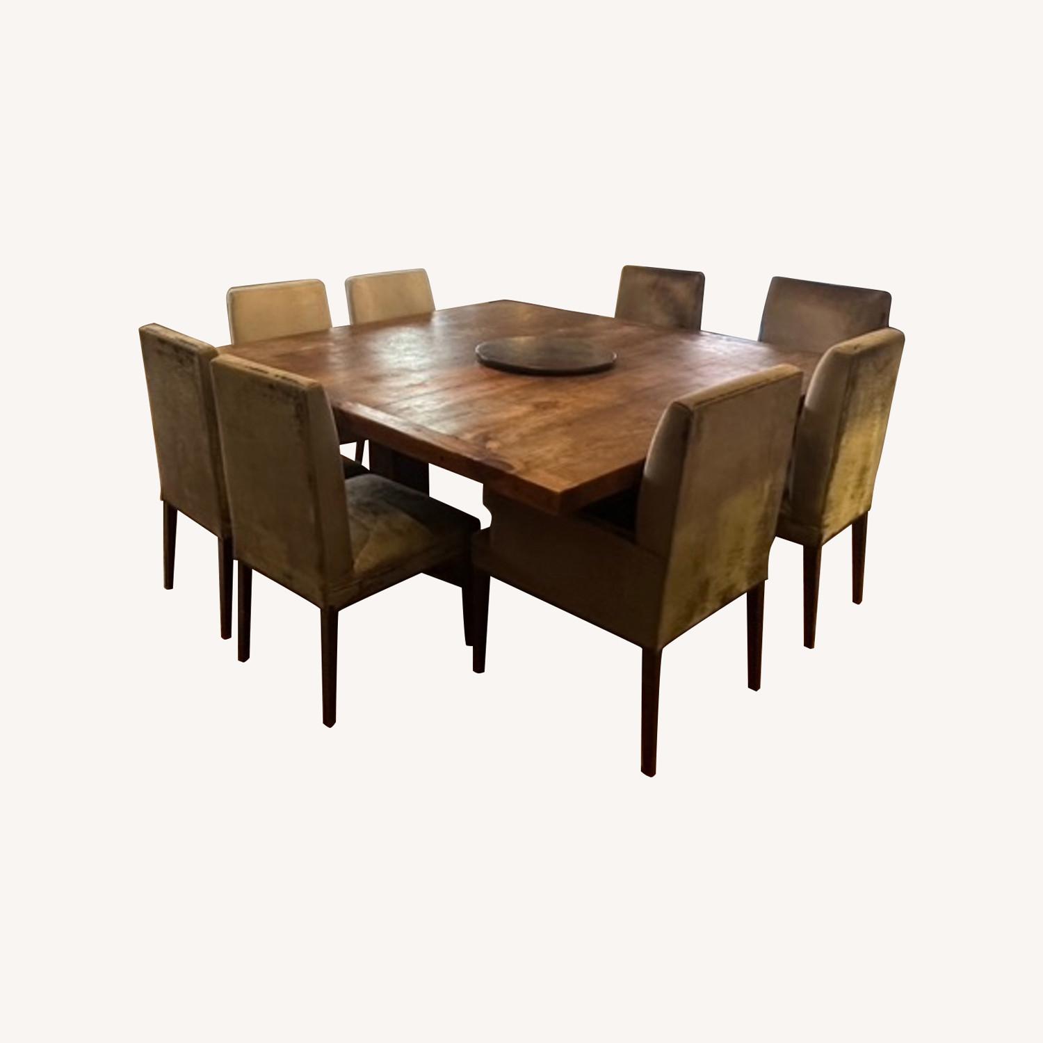 Tribeca Rafter Reclaimed Wood & Iron Table - AptDeco