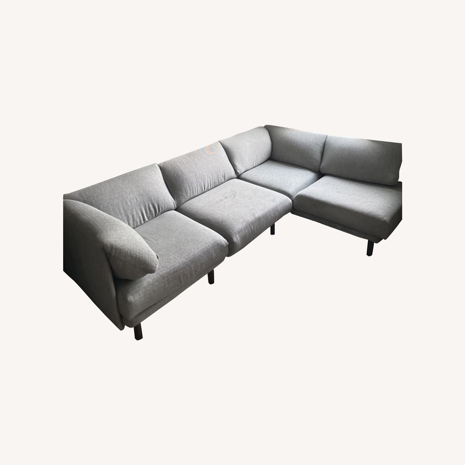 Burrow Range 4 Piece Grey Sectional - AptDeco