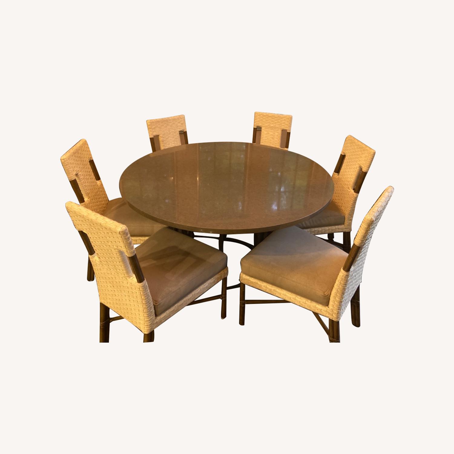 Custom Made Caesarstone Dining Set - AptDeco