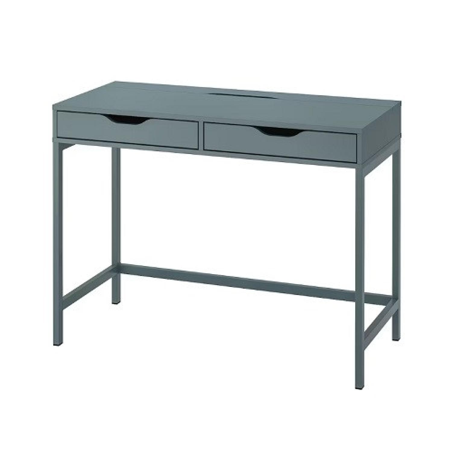 IKEA ALEX Desk Gray Turquoise - AptDeco