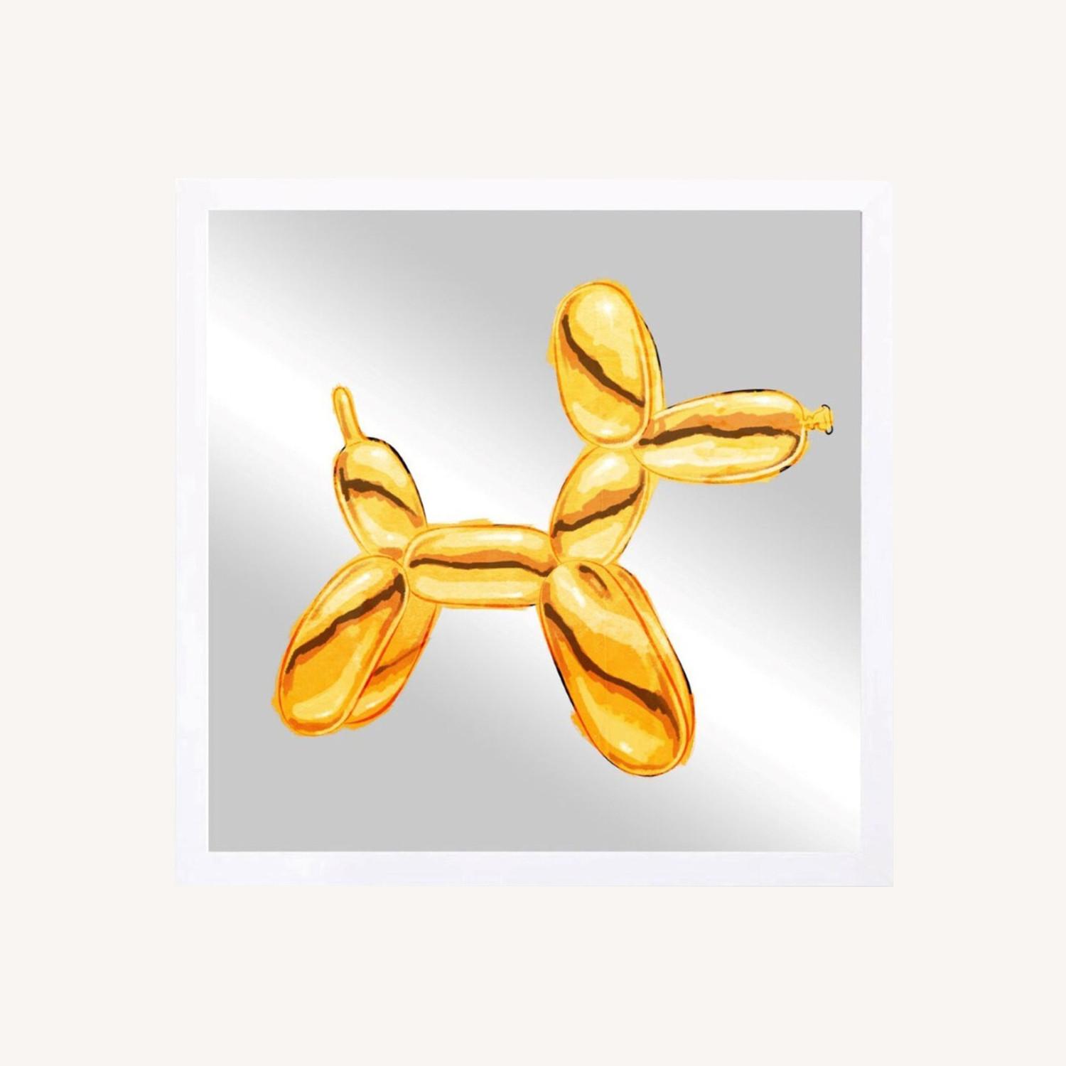 Authentic Oliver Gal Koons Balloon Dog Mirror Art - AptDeco