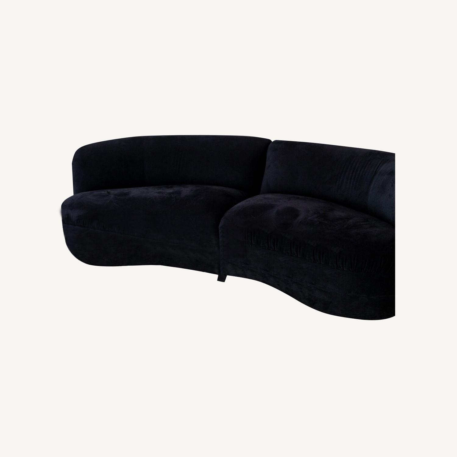 Weiman Midcentury Curved Kidney Shaped Couch - AptDeco