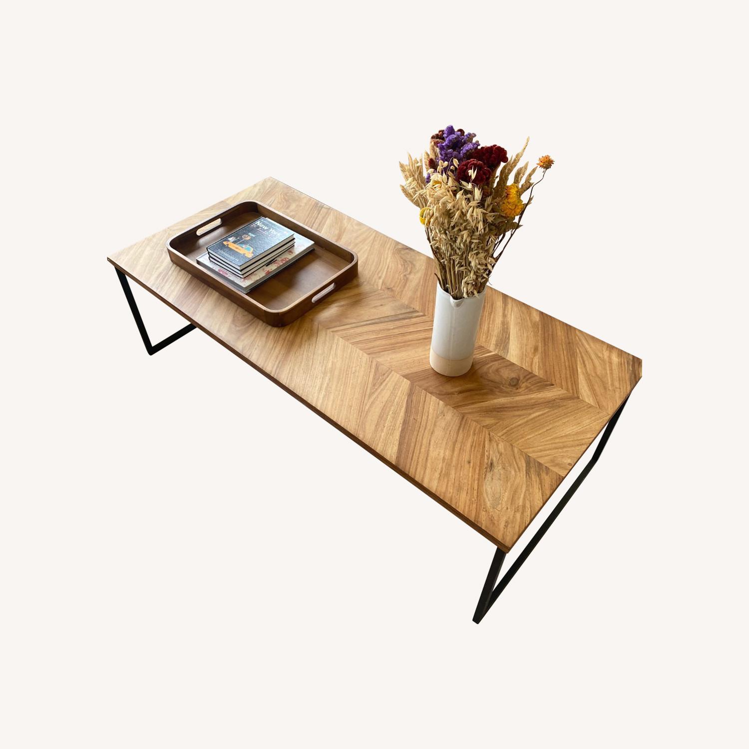 CB2 Chevron Coffee Table AptDeco