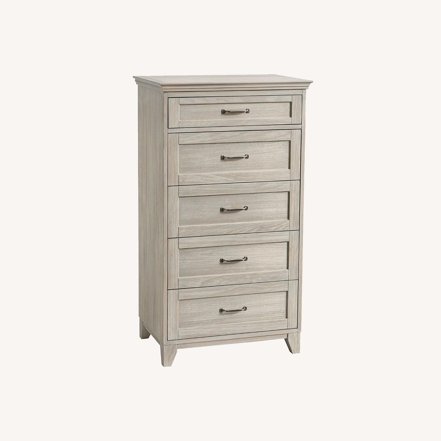 Pottery Barn Hampton Tall Chest of Drawers - AptDeco