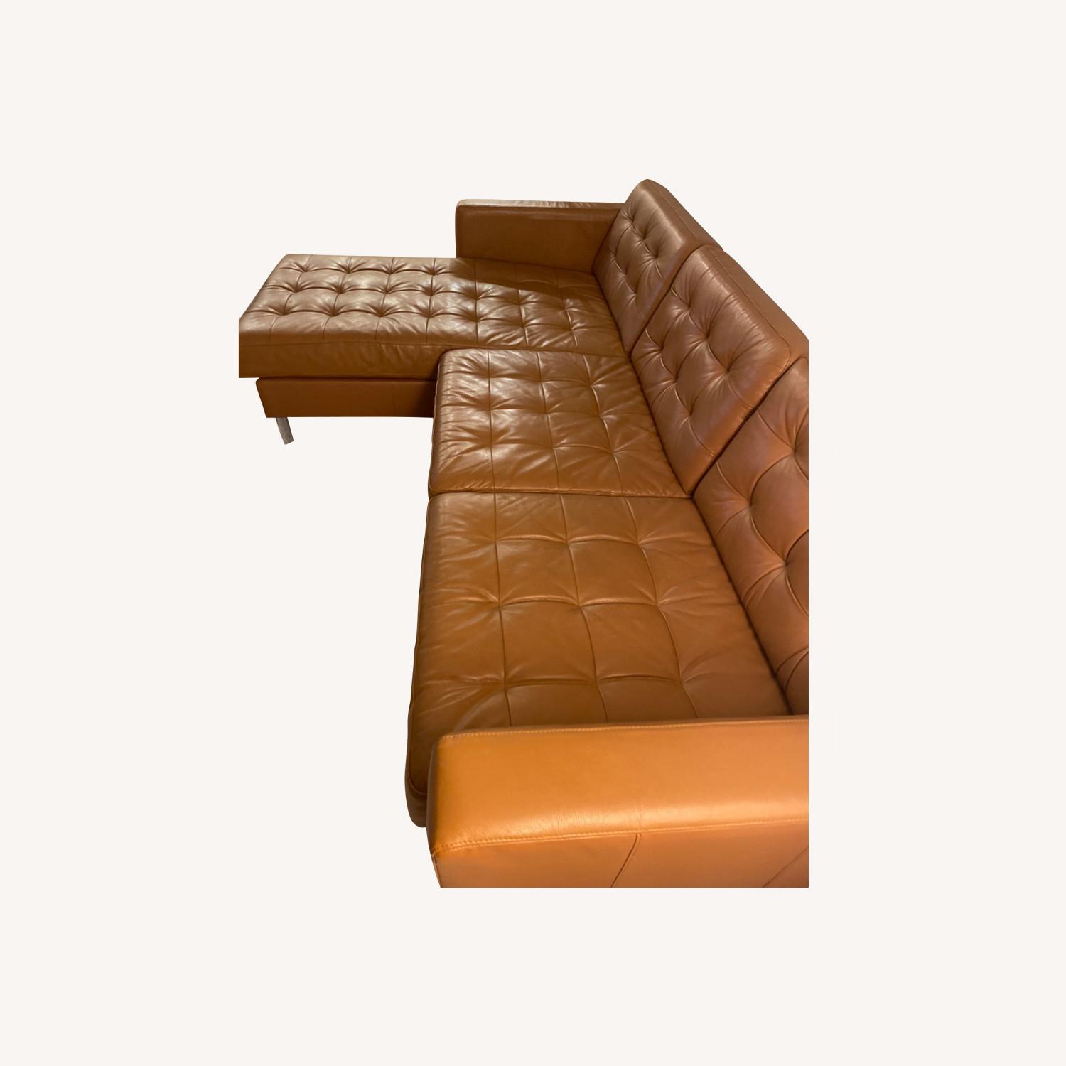 IKEA Morabo Sofa, with Chaise Golden Brown - AptDeco