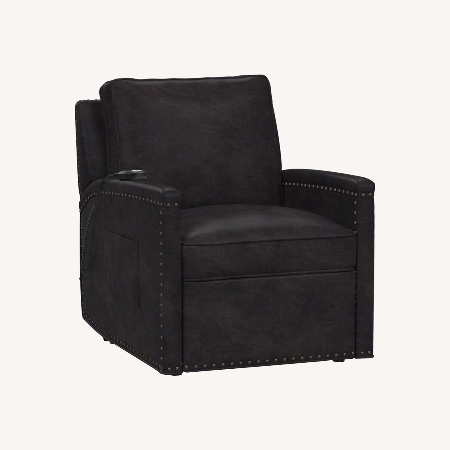 Pottery Barn Tyler Arm Leather Power Lift Recliner - AptDeco