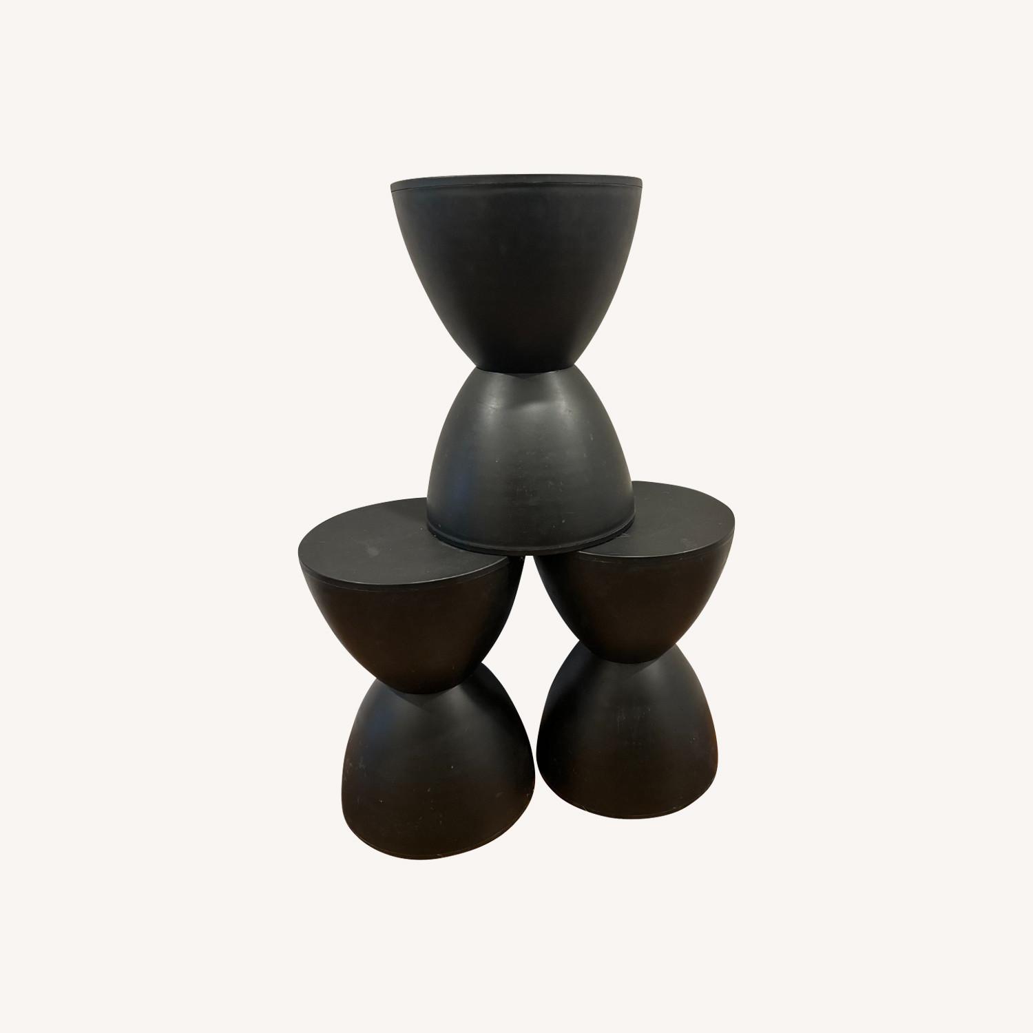 Set of 3 AllModern Burgess Accent Stools Black - AptDeco