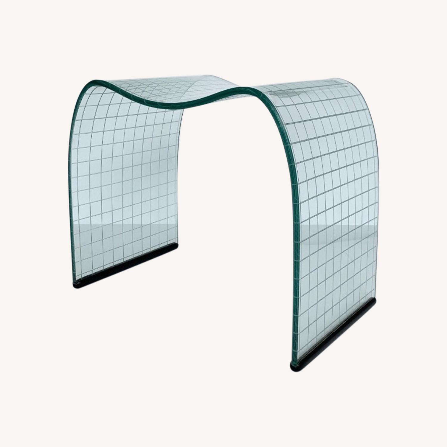 Glass Stool by Vittorio Livi for Fiam Italia 1973 - AptDeco