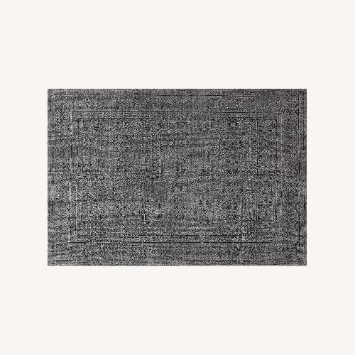 CB2 Black & Gray Leather Dressage Rug - AptDeco