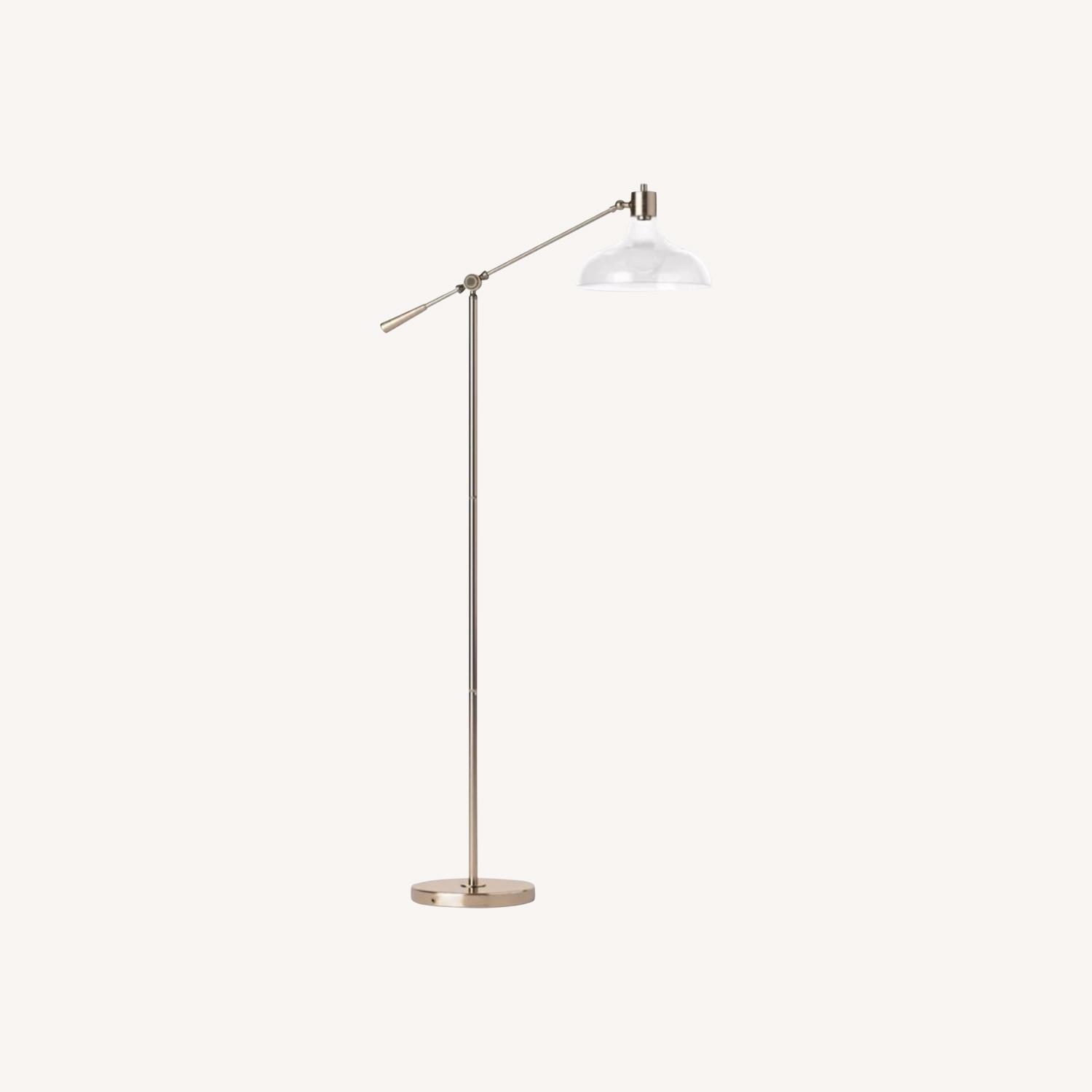 Target Brass Floor Lamp with Glass Shade - AptDeco