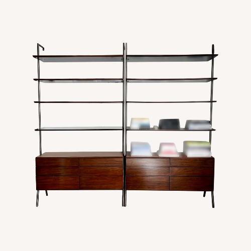 CB2 Slice Grey Wall Mounted Storage Shelves - AptDeco