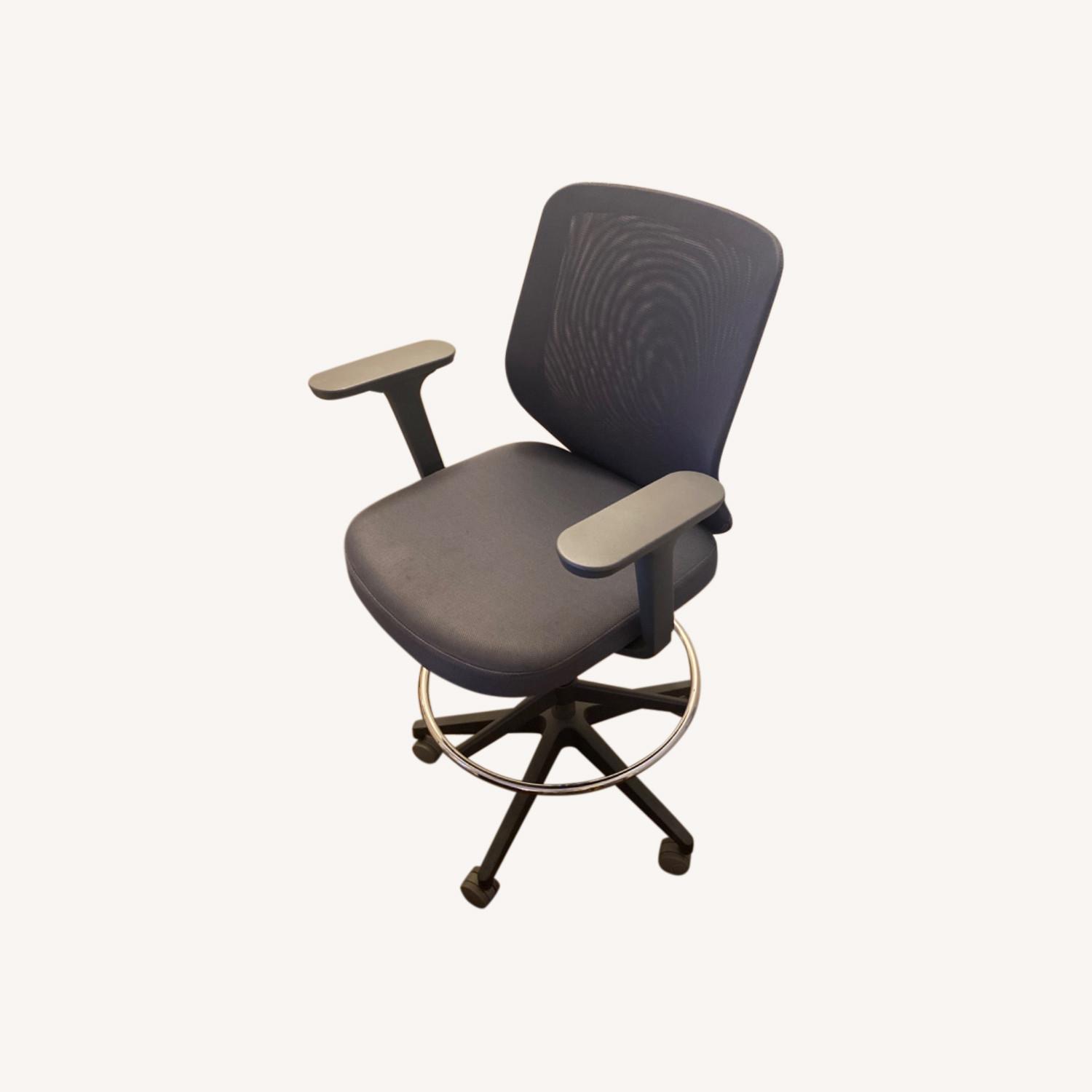 Poppin Dark Gray Max Drafting Chair - AptDeco