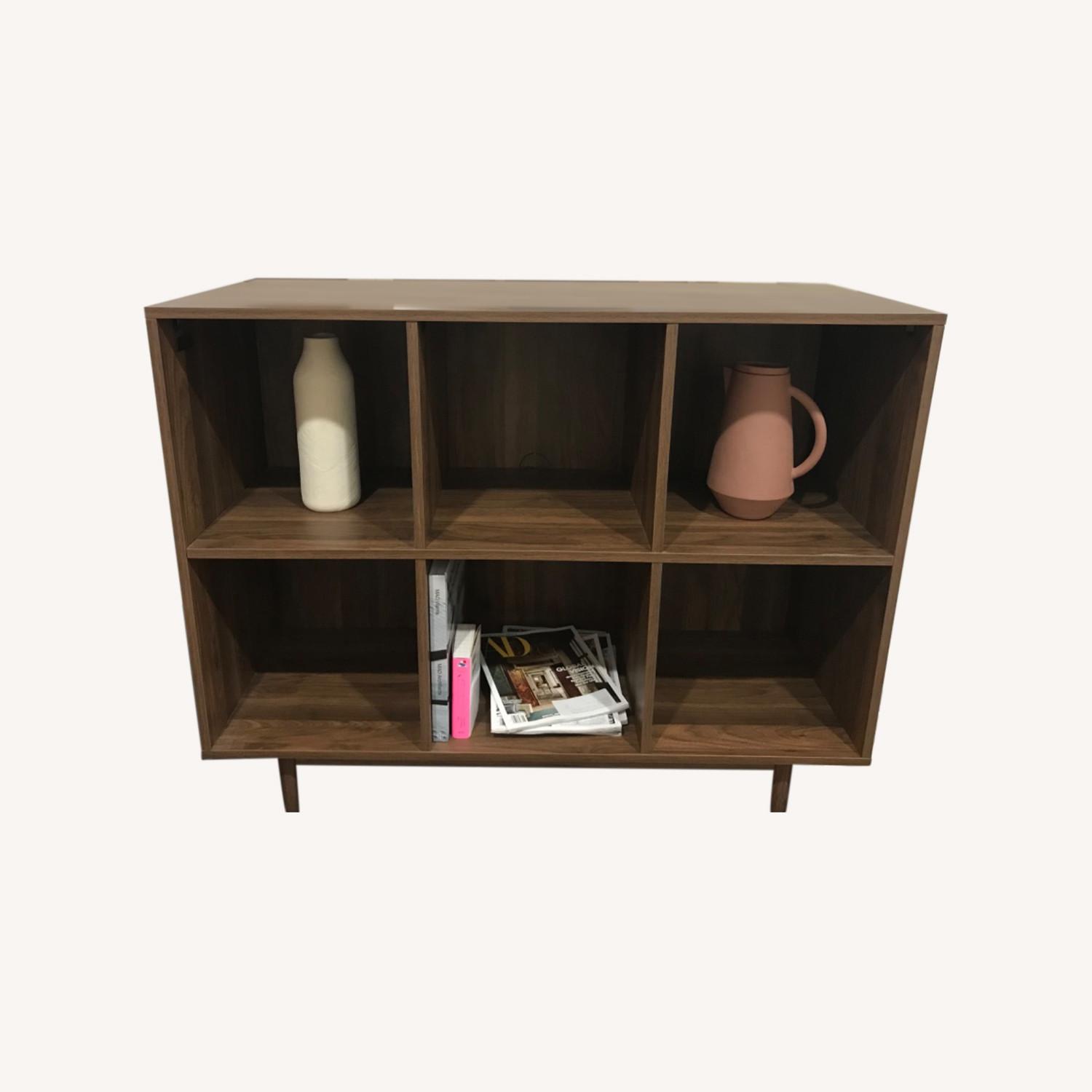 Walnut Bookcase - AptDeco