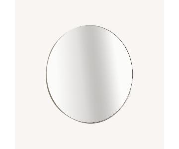 CB2 Infinity Silver Round Wall Mirror 48" - AptDeco