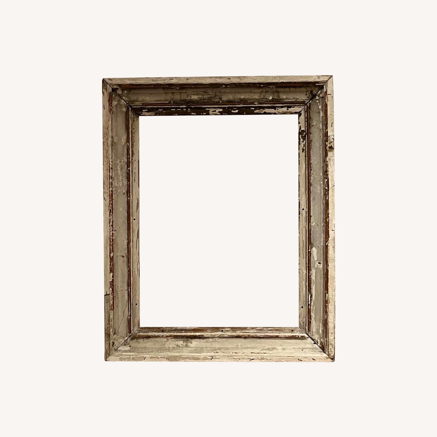 Fabulous French Antique White Wood Frame - AptDeco