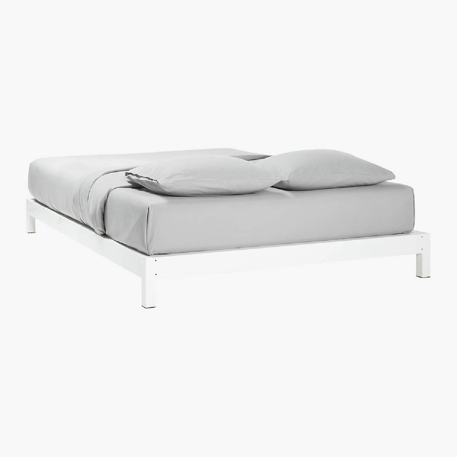 CB2 Oak Platform Bed Queen - AptDeco