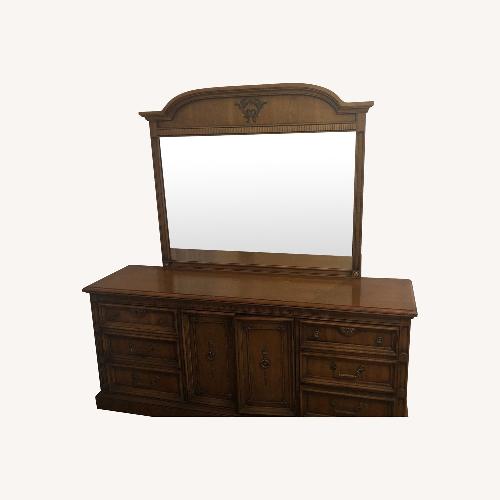 Antique Stained Glass Window With Mirror Aptdeco