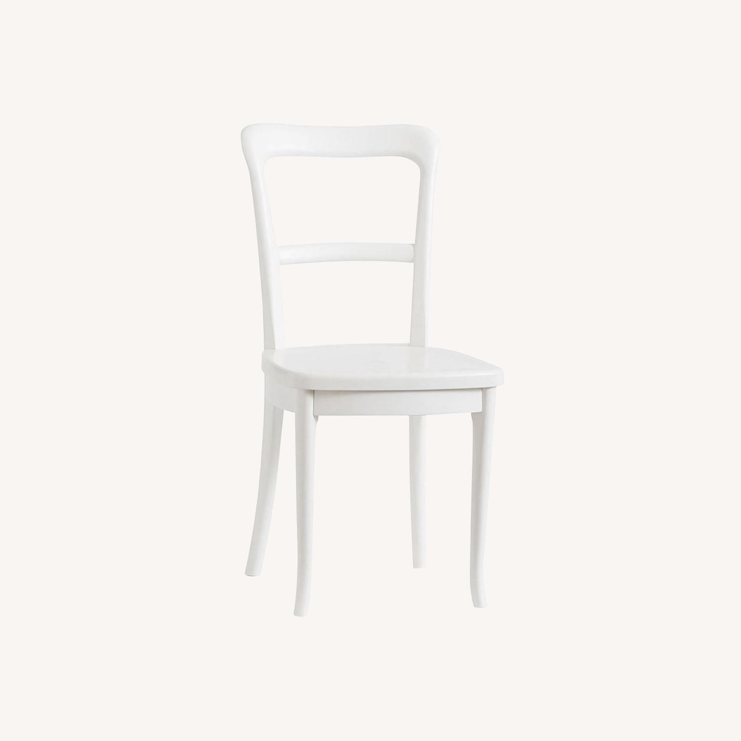 Pottery Barn White Cline Bistro Dining Chairs - AptDeco