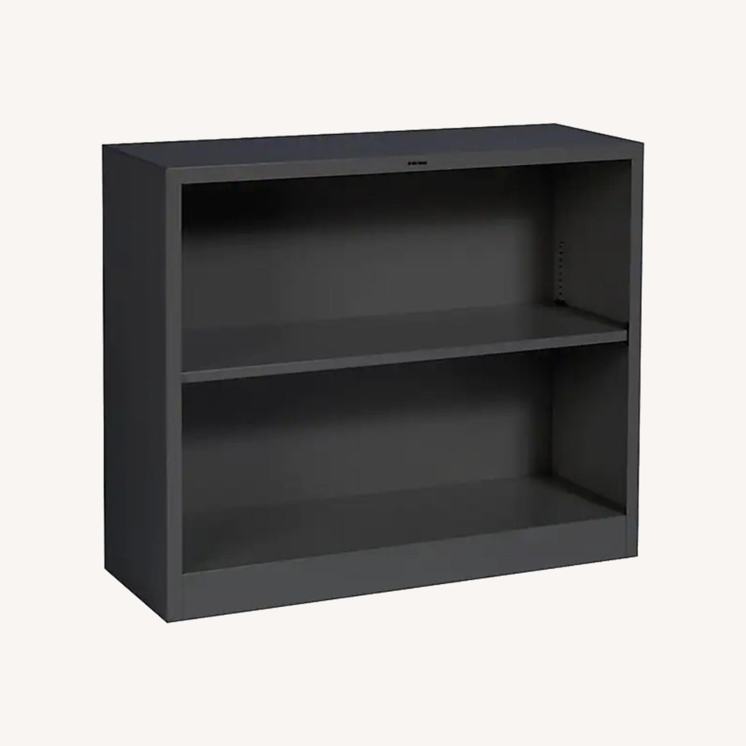 HON Brigade 2-shelf 29" Bookcase, Black Steel - AptDeco