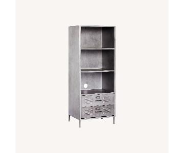 Pottery Barn Locker 24" Bookcase with Storage - AptDeco