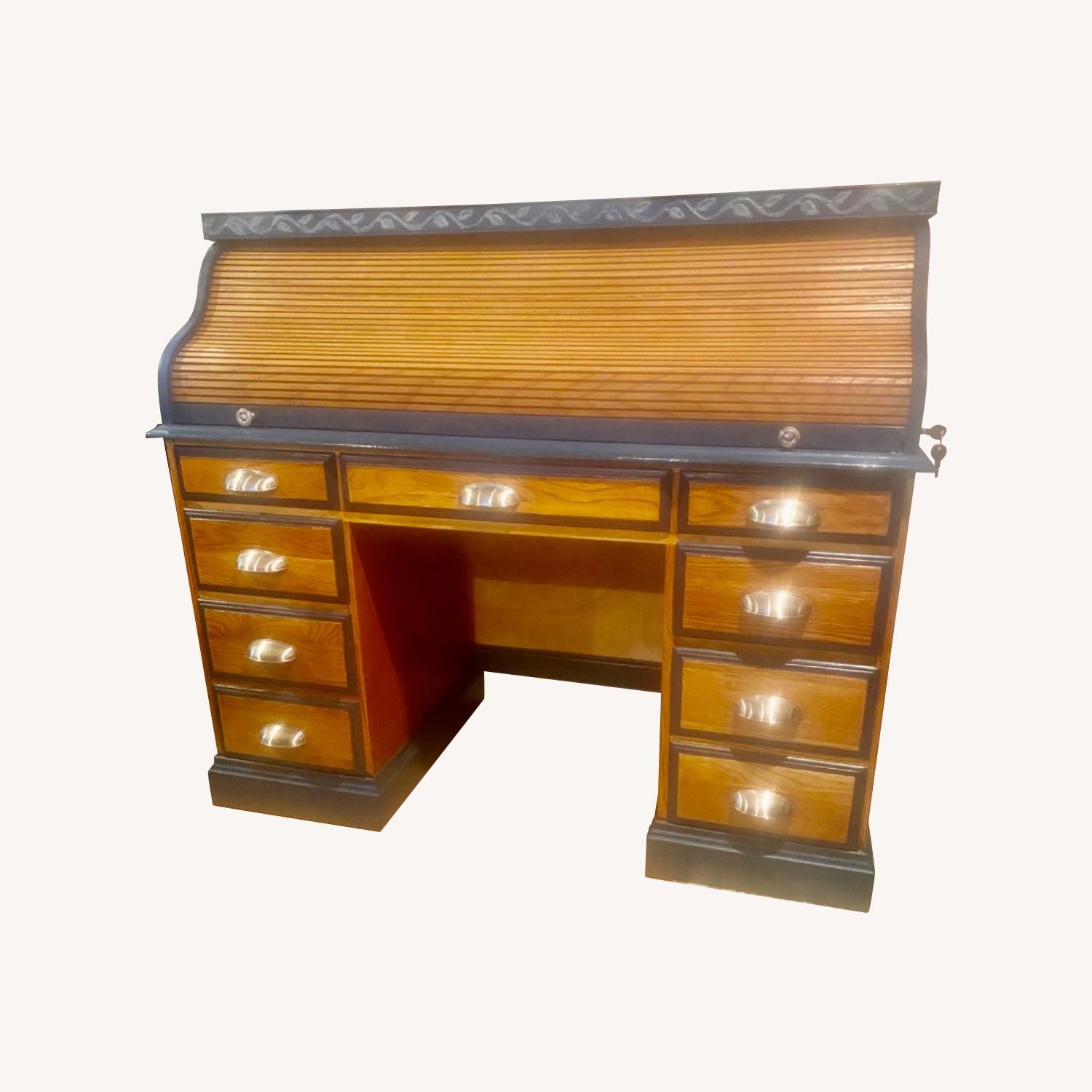 Vintage Roll Top Desk - AptDeco