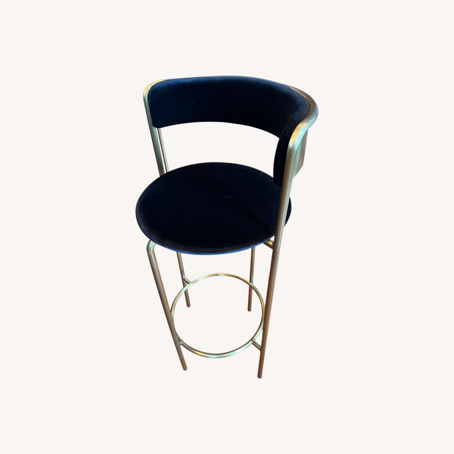 Rove Concepts 16 Black Velvet Ava Bar Stools - AptDeco