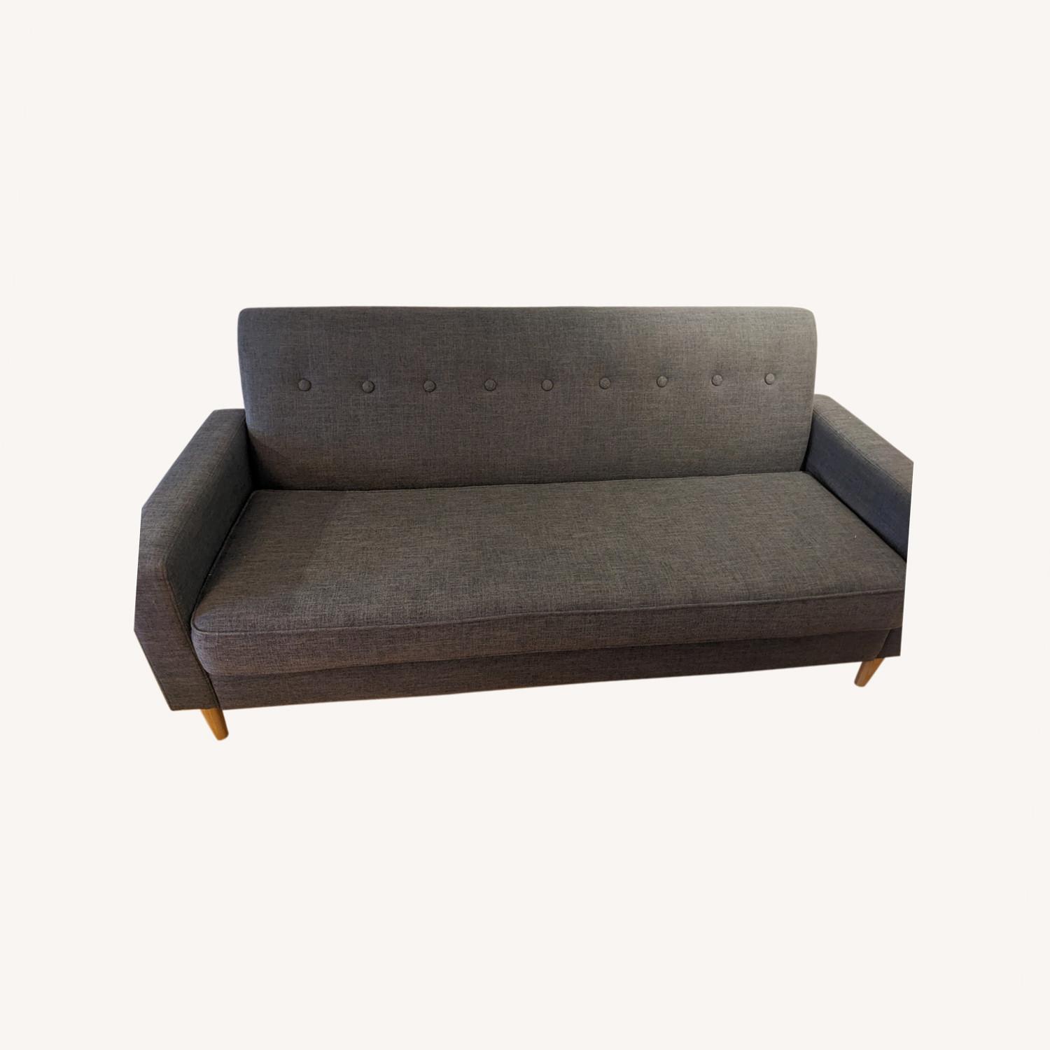 Pier 1 Imports 3-seat dark Grey Couch - AptDeco