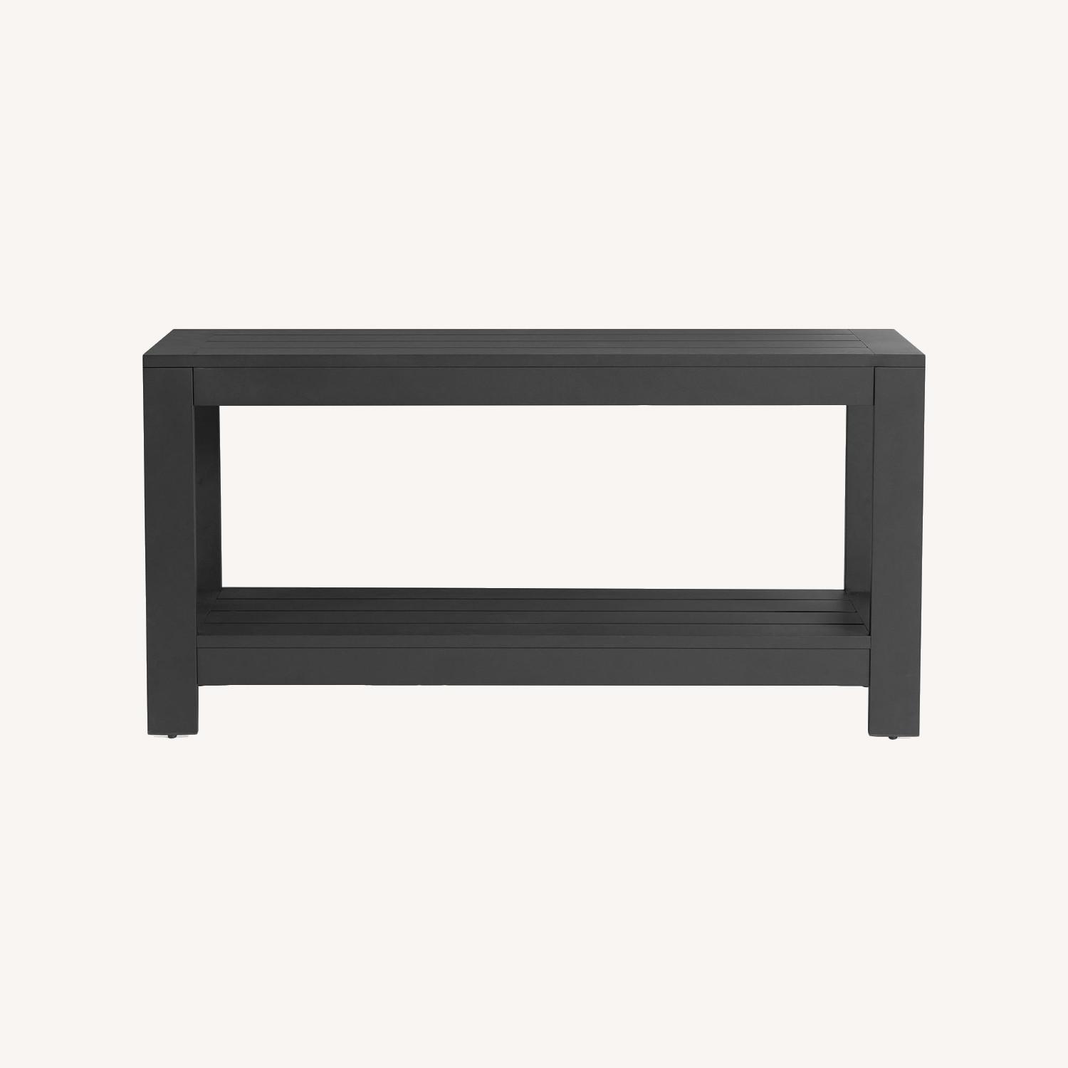 Pottery Barn Malibu Metal Outdoor Console Table - AptDeco